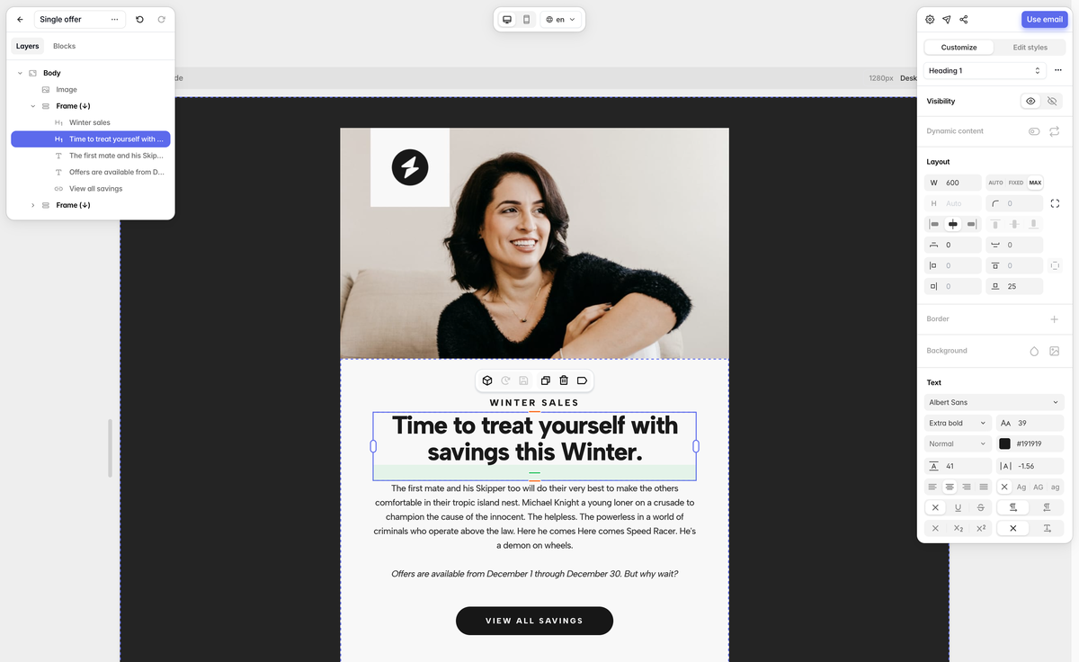Tabular — Free email template builder to build responsive emails